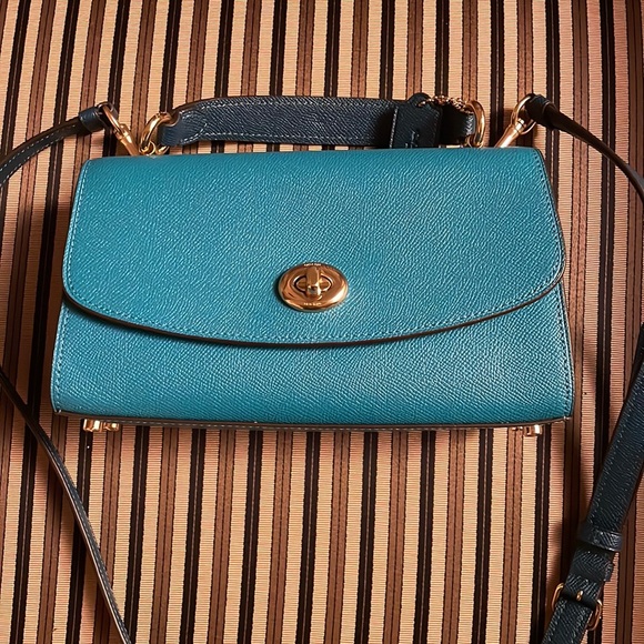 Coach | Bags | Coach Tilly Satchel 23 Colorblock Blue | Poshmark